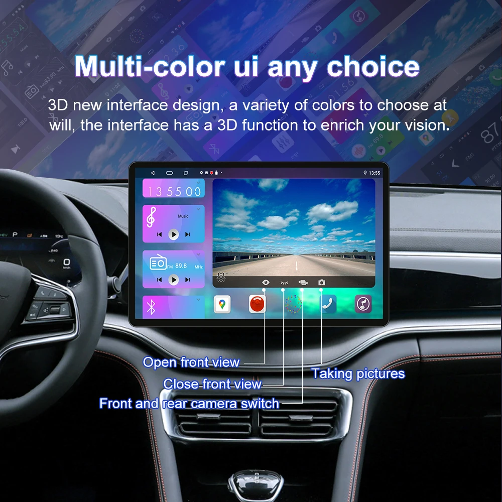 Universal 12 Inch Dashboard Android 11 System - 4G Carplay