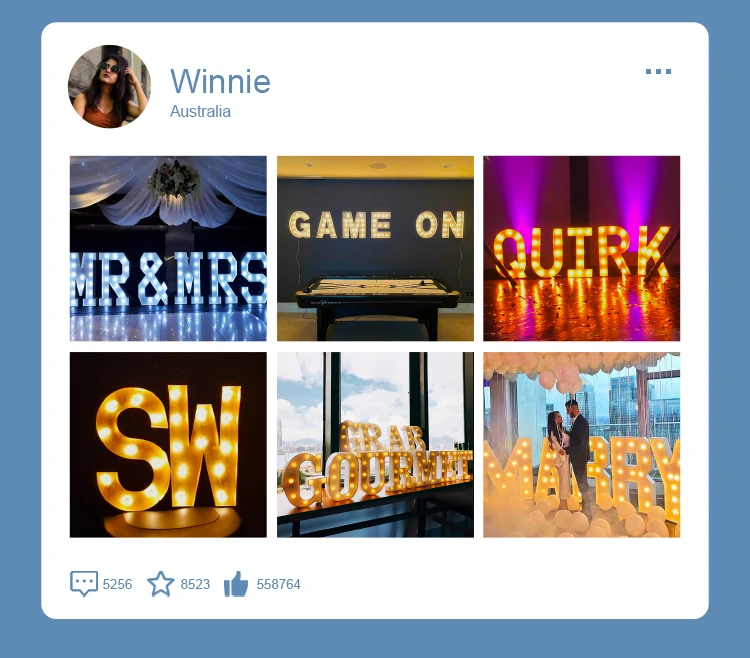 Light Marquee Signs Lighting Wedding 24 Letters Led Lighted Sign ...