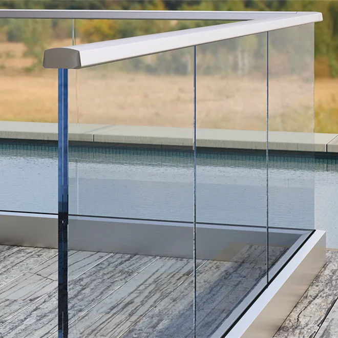 U channel glass railing clear laminated tempered glass handrails ...