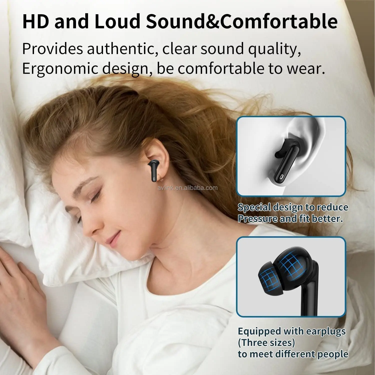 Hifi Hd Anc Earbuds Bluetooth Wireless Active Noise Cancelling Earphone ...