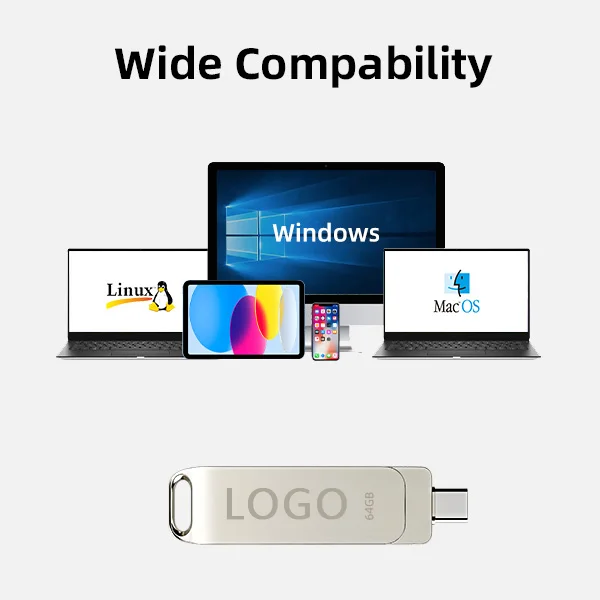 Promotional Disks Flash Memory USB Stick Pen Drive 2in1