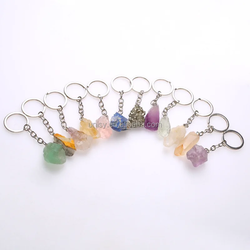 Natural Crystal Agate Tourmaline Original Stone Keychain - Buy Stone ...