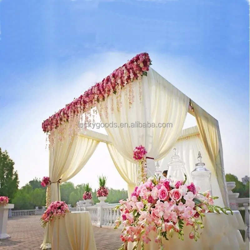 BJ230247 Canopy Square Backdrop Frame for Events & Weddings