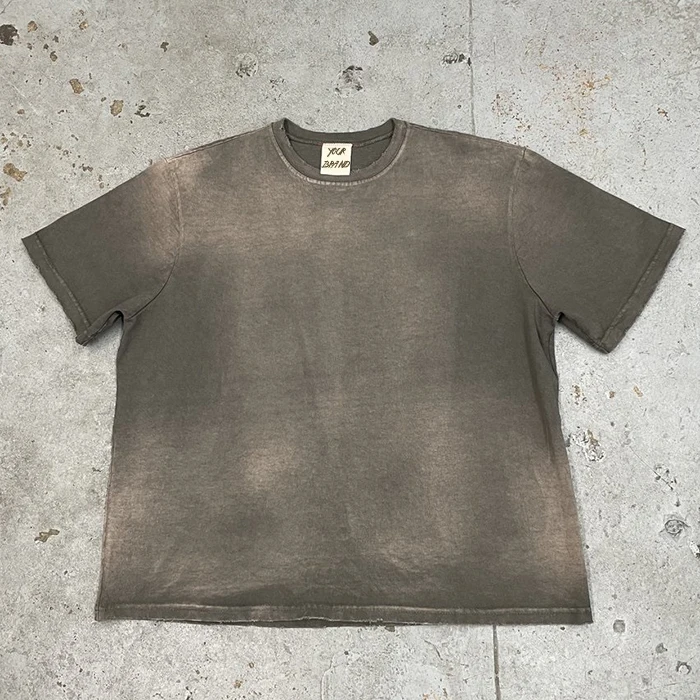 Huili Oem Manufacturer Custom Vintage Heavyweight T Shirt Men 100% ...