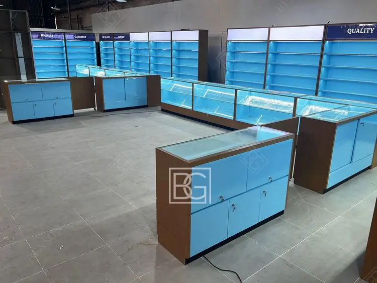 Shisha Shop Display Units - Customized Smoke Shop Furniture