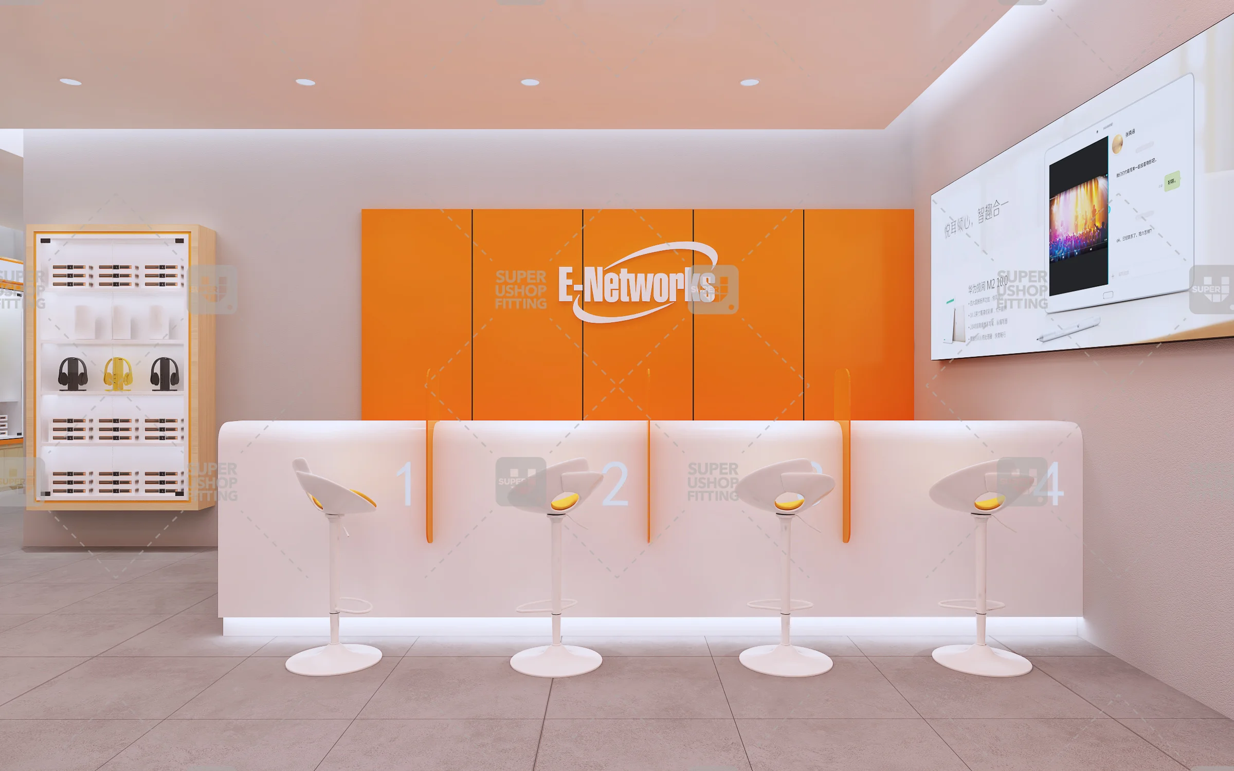 Custom Mobile Phone Shop Design Wooden Display Racks Electronic Store ...