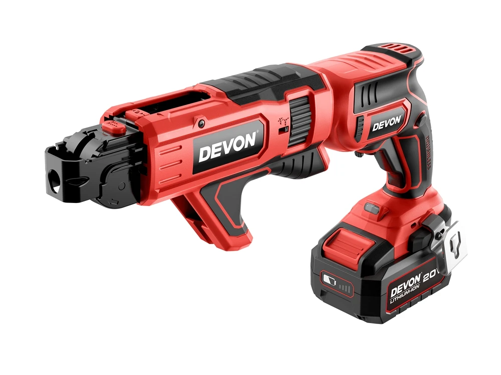 DEVON 20V Lithium-Ion Brushless Cordless Drywall Screwdriver – Electric ...