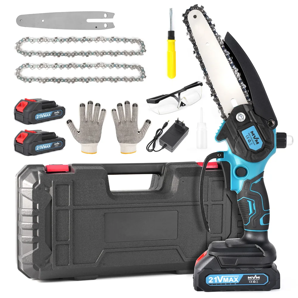 Mini Chainsaw Cordless with Auto-Oiler 6 Inch Handheld Electric Chain ...