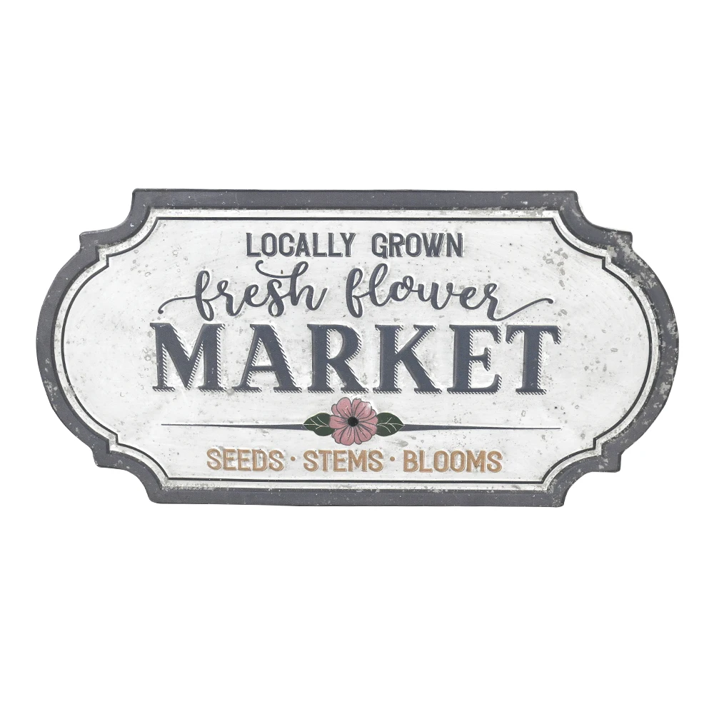 Home Decor Metal Wall Hanging Art Signs Garden Crafts Old 3d Letters ...