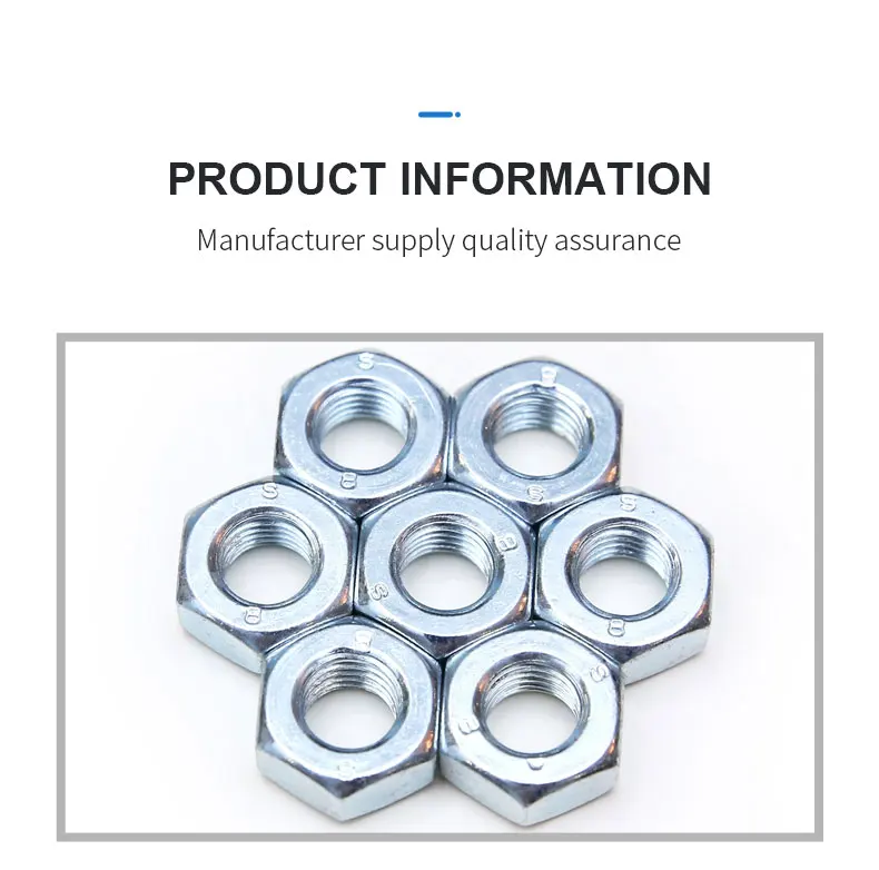 DIN/ISO Hexagonal Nut Carbon Steel Hot-Dip Galvanized