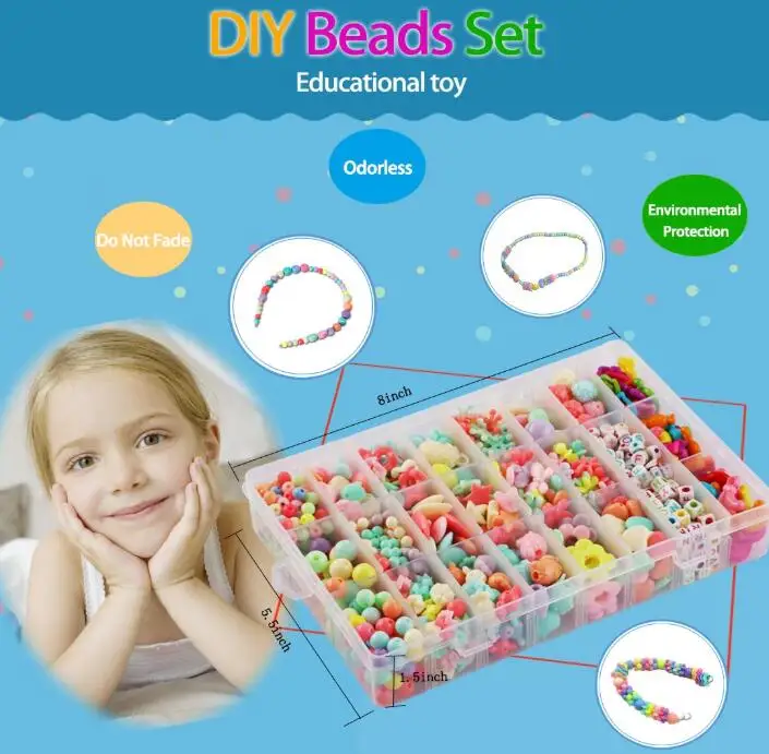 Diy 24 Different Types Children Bead Set Diy Handmade Beaded Toy With ...