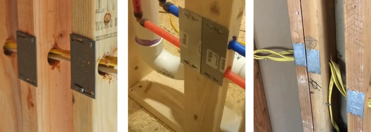 1-1/2" X 3" Self-nailing Pipe Stud Guard,18 Gauge - Buy Stud Guard,Nail ...