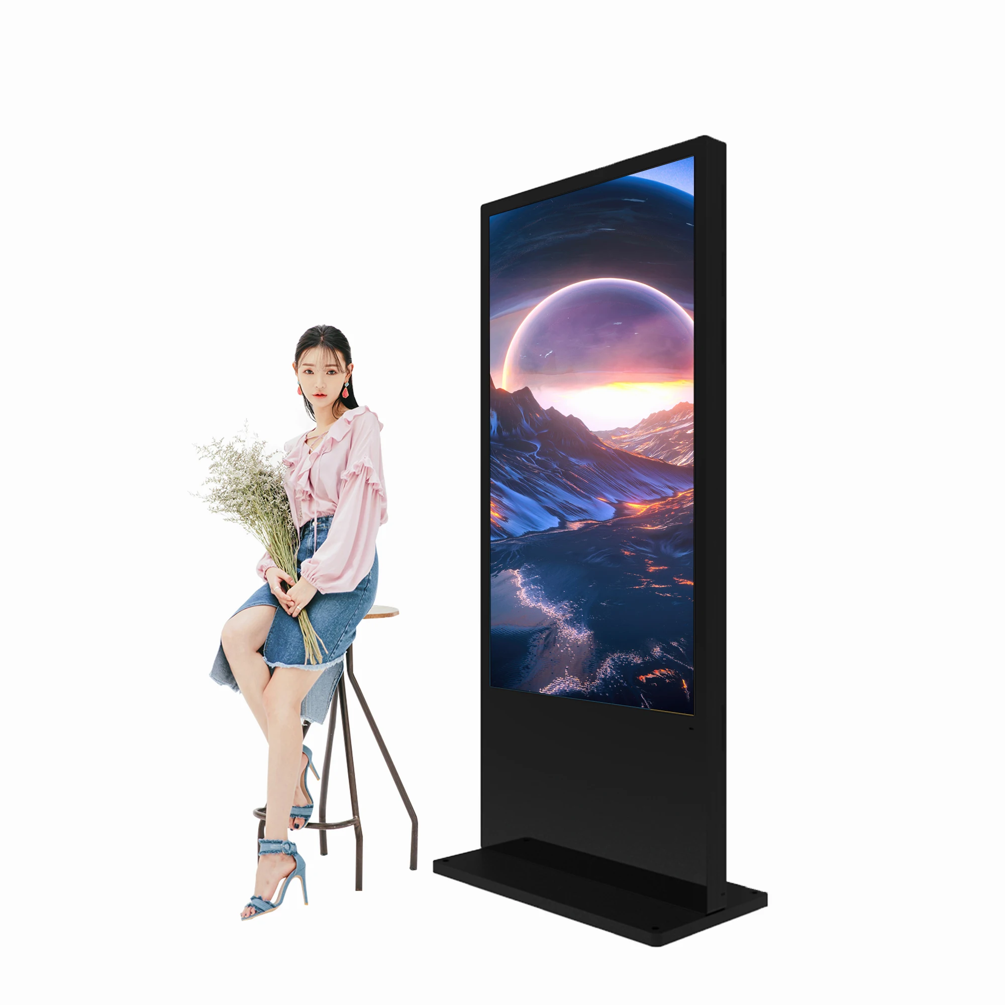 Movable Digital Poster Outdoor Capacitive Touch Lcd Portable With ...