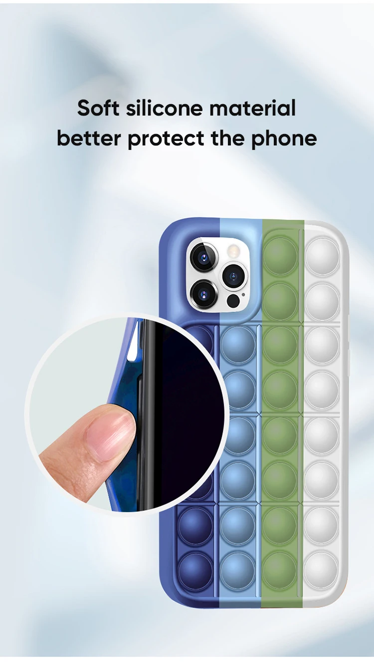 Slimoro Soft Silicone Waterproof Poping Cell Phone Case Push It Relieve ...