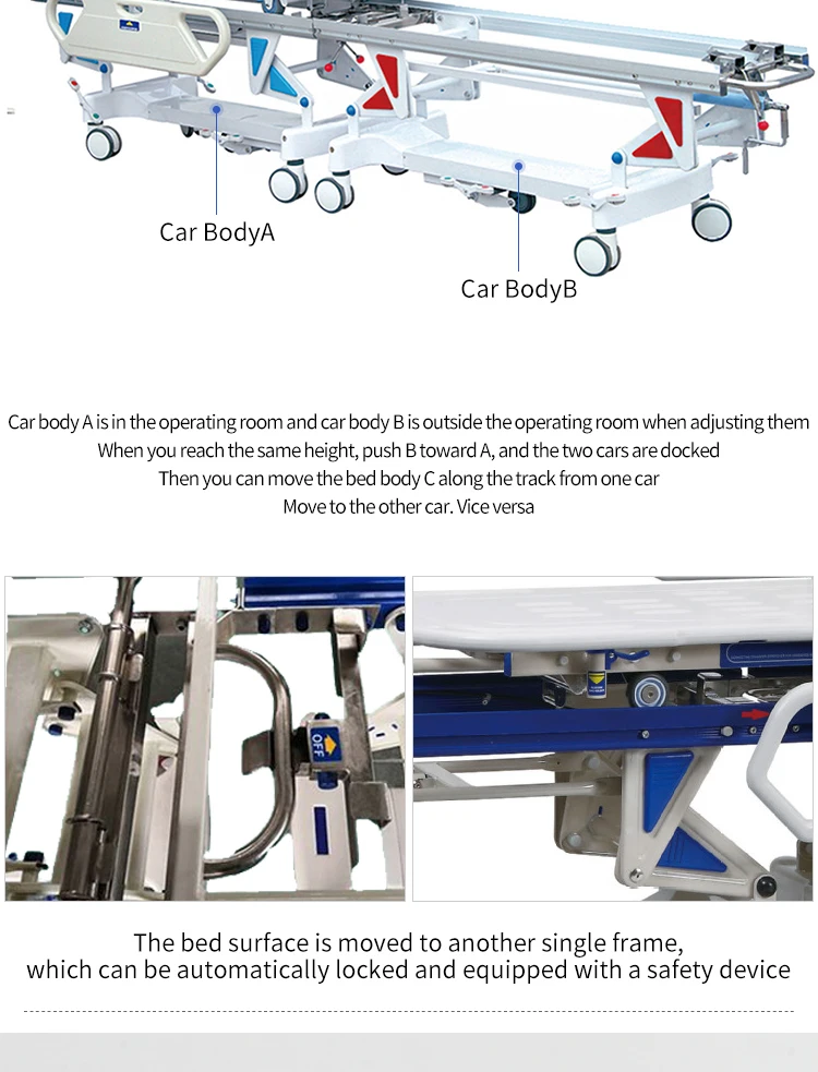ABS Medical Hospital Trolley Bed Patient Rescue Stretcher for Surgery ...