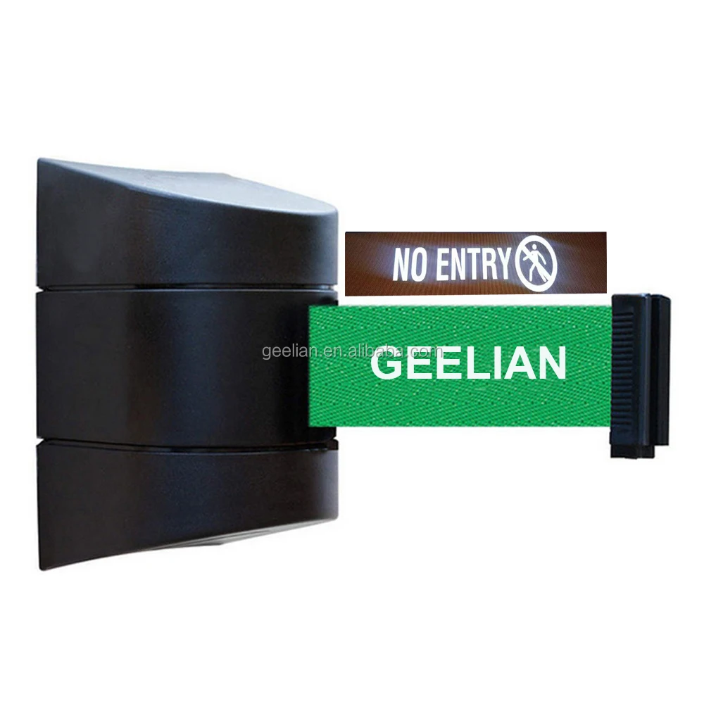 Wall Mounted Retractable Tape Barrier For Bank Queue Line Separator ...