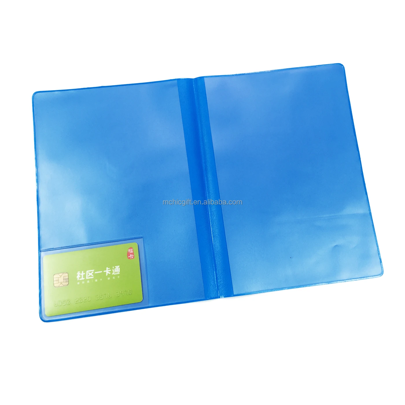 Customized Blue Plastic Document Folders - Mchic M3646