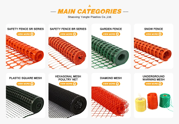 Heavy Duty HDPE Recycled Plastic Fencing Orange Snow Fence for Warning ...