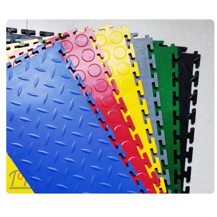 Anti-Slip PVC Interlocking Workshop Floor Tiles Plastic Vinyl Click ...