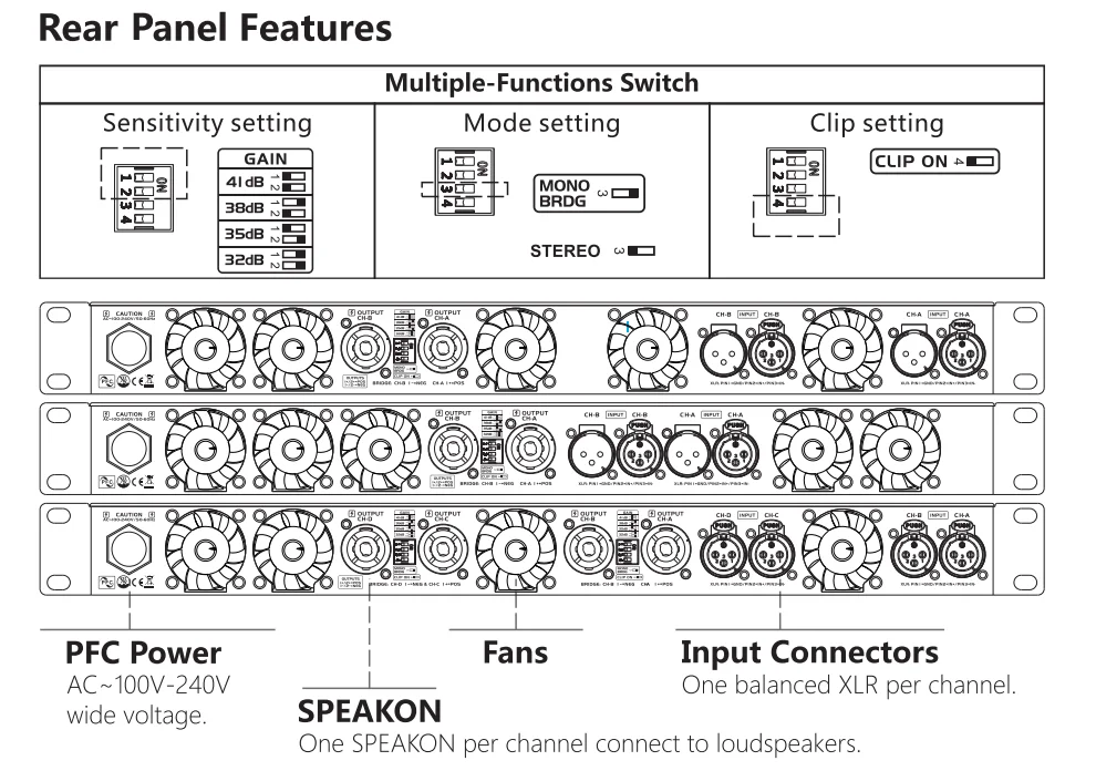 D4-1300 Dsp Amplifier 4 Channel Dsp 2000watt Power Amplifier ...