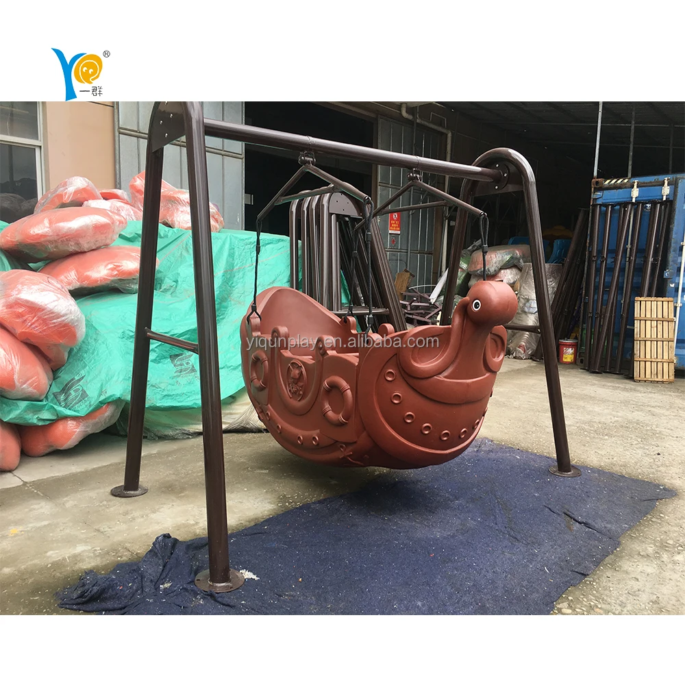 Kids Playground Swing Pirate Ship Boat Children Outdoor Indoor Swings ...