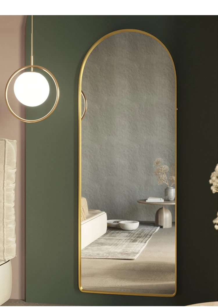 Full Body Glass Dressing Mirror - Modern & Portable Design