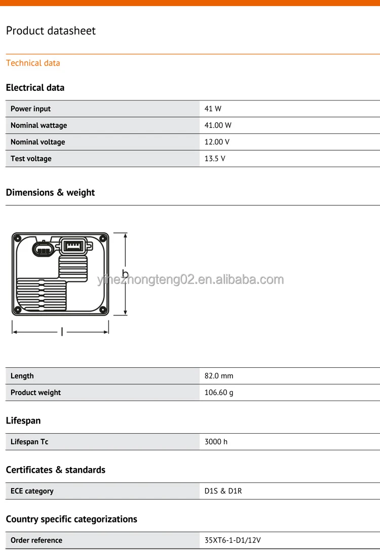 OSRAM D1S HID BALLAST 12V 35W High Voltage Package Original Factory ...