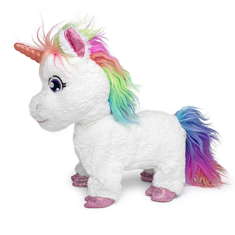Remote Control Walking Unicorn Toy Light Up Horn Electronic Pet Pony ...