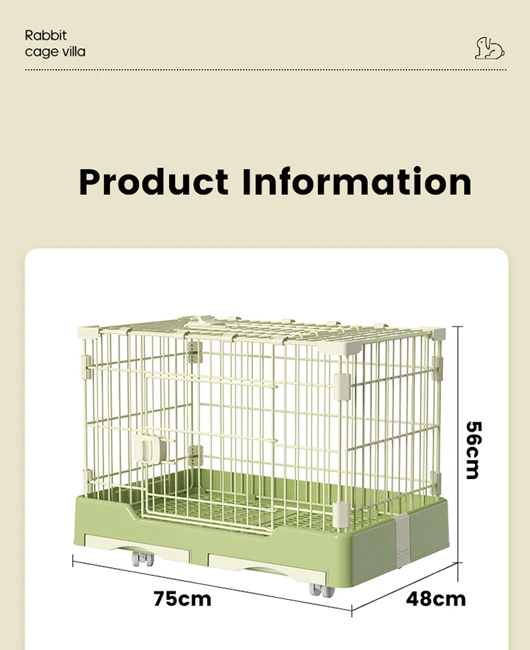 Wholesale Home Use Pink And Green Color Rabbit Hutches Cage Rabbit Pet ...