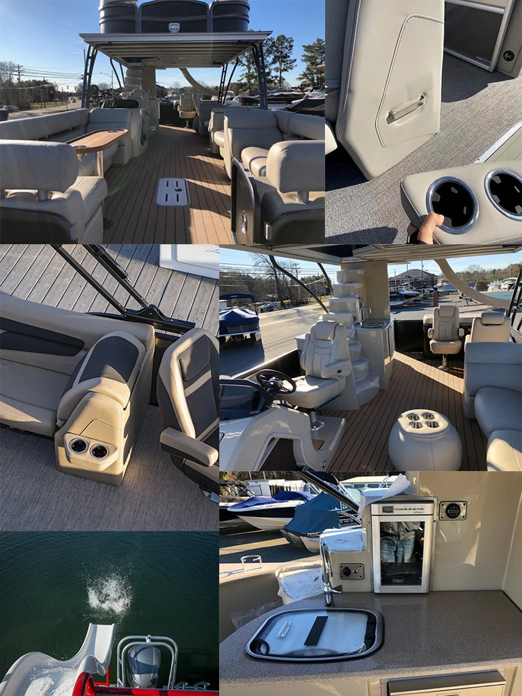 Kinocean Double Decker Luxury Aluminum Pontoon Boat