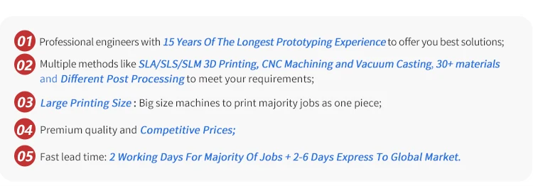 SLA SLS Nylon Resin PP Prototype 3d Printing Parts Rapid Prototyping ...