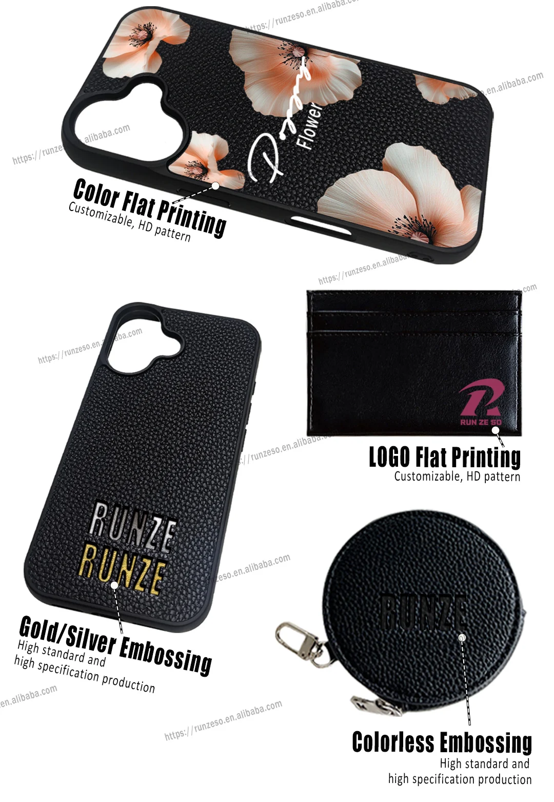 New Custom Design for Iphone Mobile Cell Phone Cover Luxury Full Grain ...