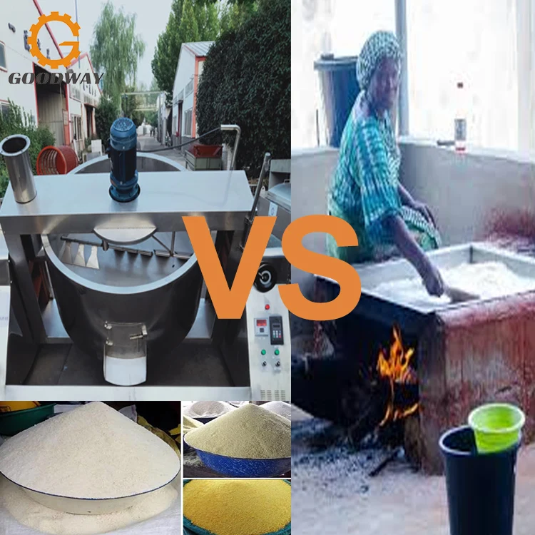 Industrial Hot Sale Cassava Processing Machine Automatic Garri Fryer ...