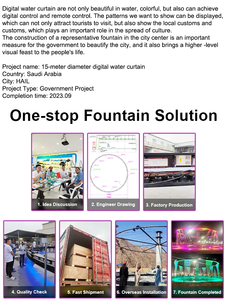 Oem Custom Outdoor Large Rain Curtain Water Fall Graphic Digital Water ...