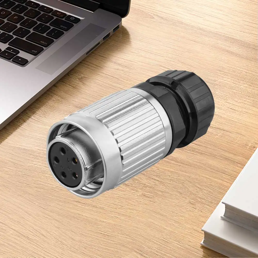 Oswell 5 Pin Connector Male Female Panel Mount,5 Pin Industrial Power ...