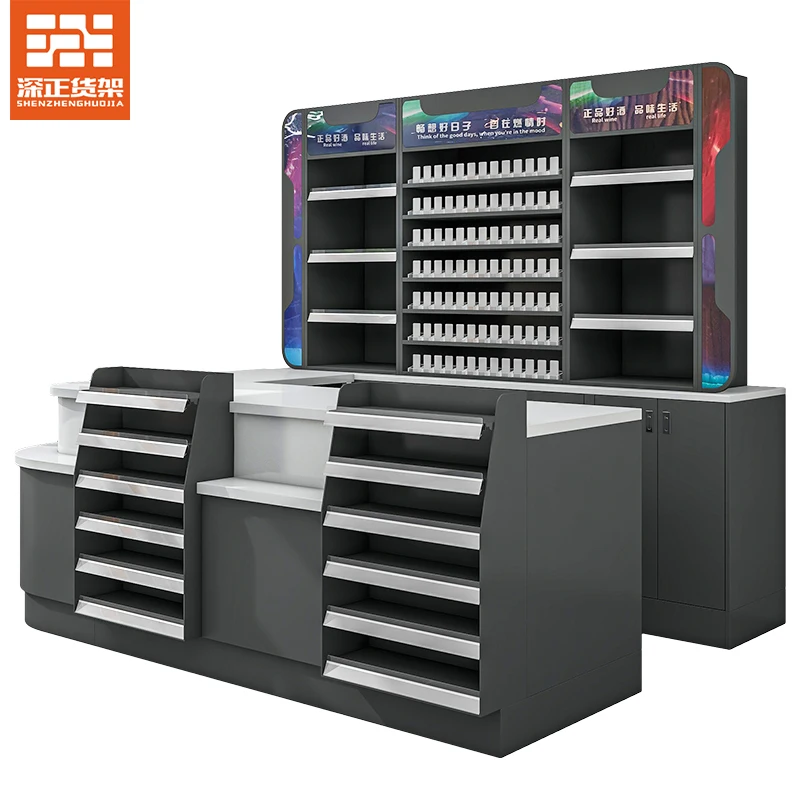 Shelves Cash Checkout Table Counter Cashier Adjustable Normal ...