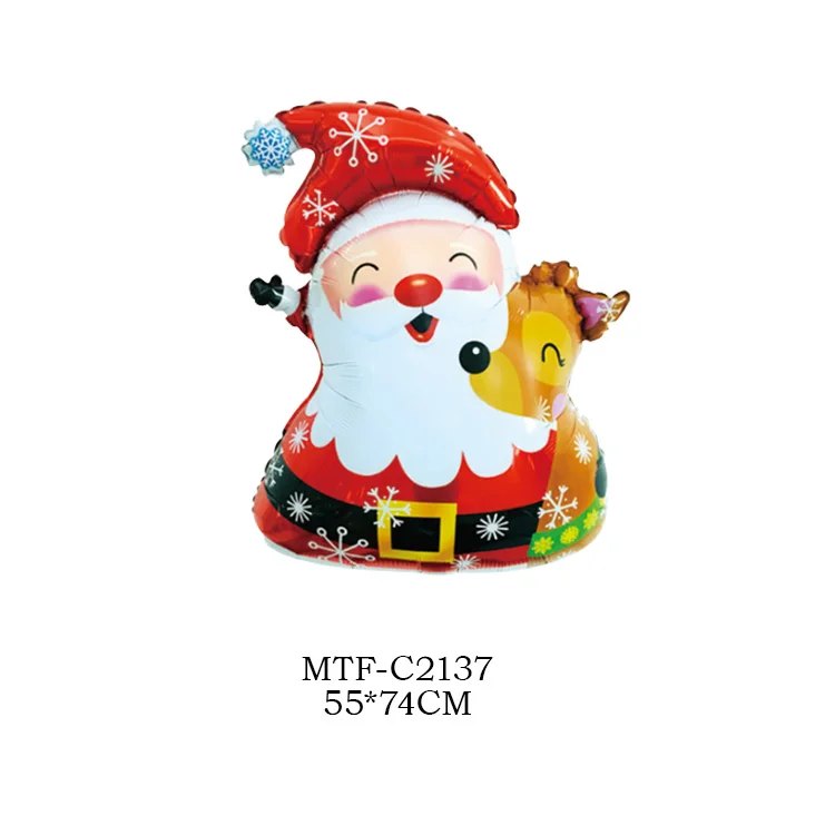 Mtf New Manufacturing Merry Christmas Santa Clus Inflatable Mylar Foil ...
