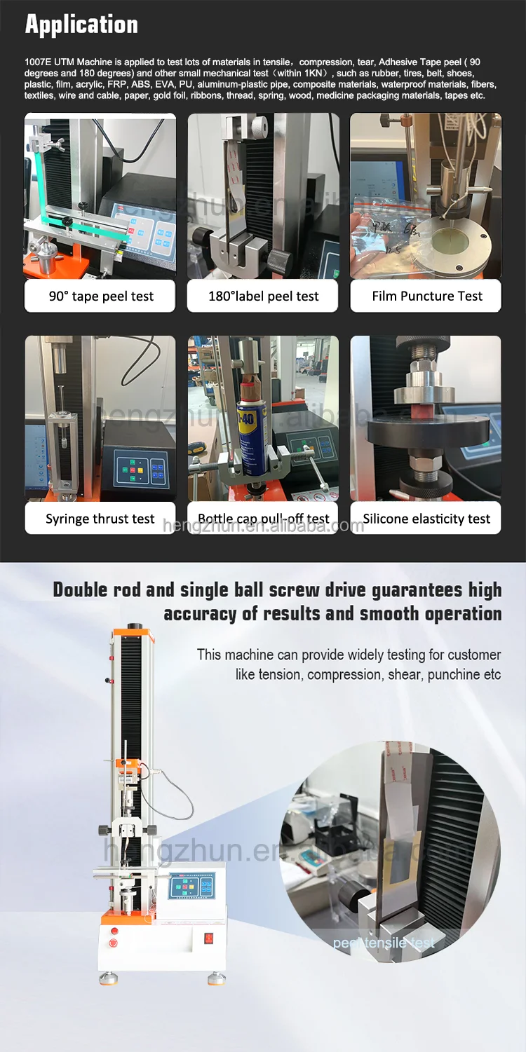 ASTM D6195 Desktop 1kn Tensile Testing Machine for Adhesives