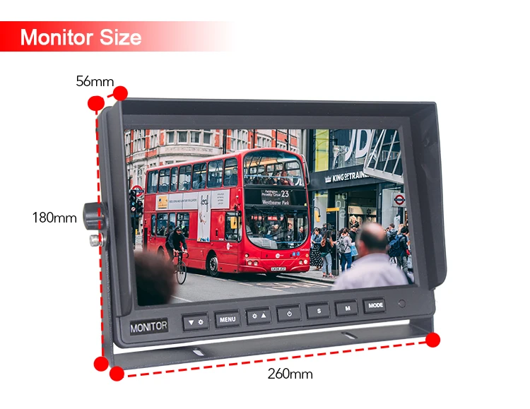 10.1 Inch 8CH/Channel 12V-24V Reverse Car Monitor System Rear View ...