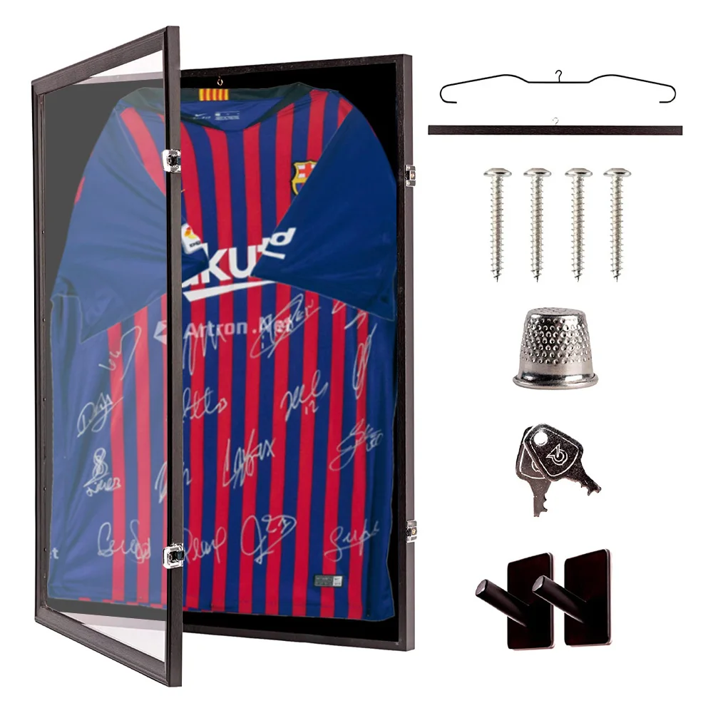 Sports Jersey Frame Display Case Lockable Jersey Display Frame With 98% ...