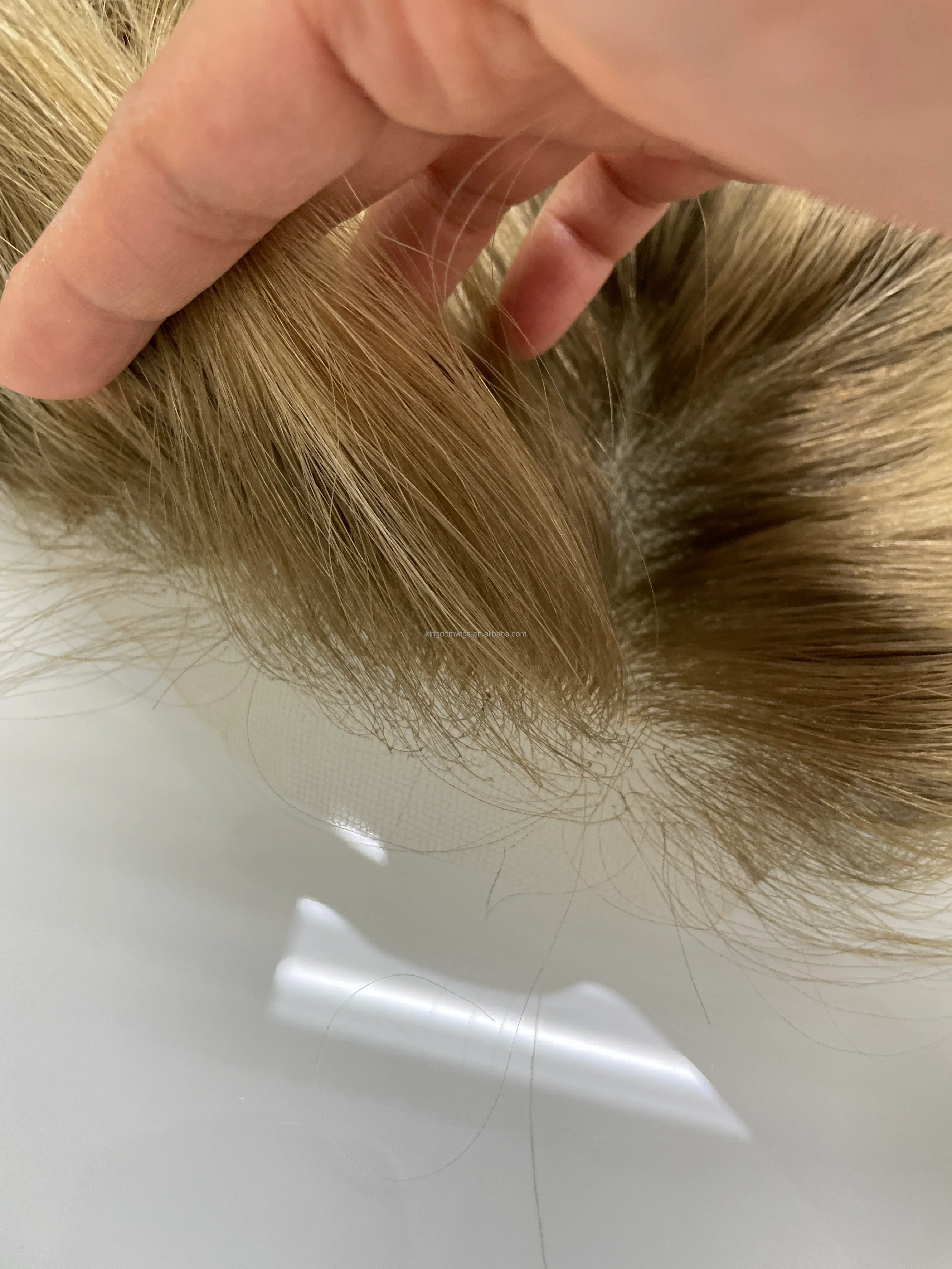 New Design HD Full Lace European Hair Highlight Blonde Net Topper ...