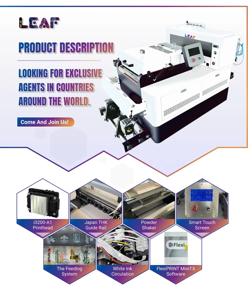 LEAF 2024 A3 30cm DTF Inkjet T-Shirt Printer High-Speed Hot Sale All-in ...