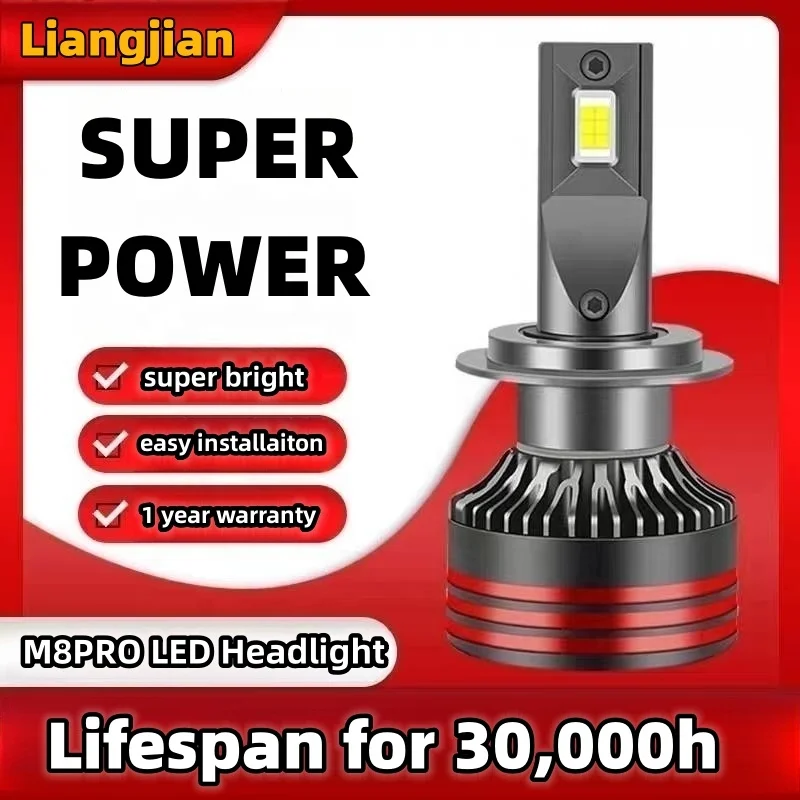 New Model Canbus Vehicle Led Lights M8 PRO MAX 3570 Chips H4 H7 H11 6000K 9005 9006 Car Led ...