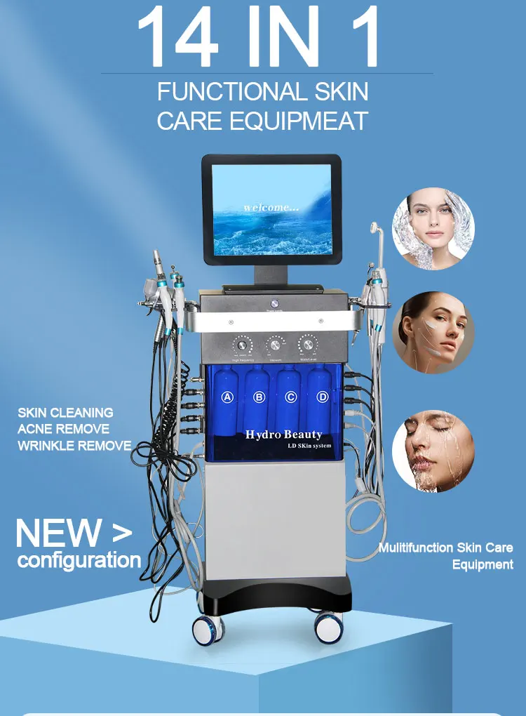 14 In 1 Multifunction Facial Machine With Booster Handle Hydra ...