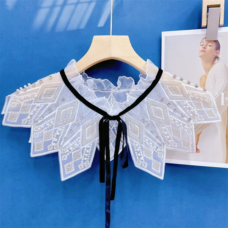 Fashionable And Sweet Embroidered Flower Collar For Women's Skirts And ...