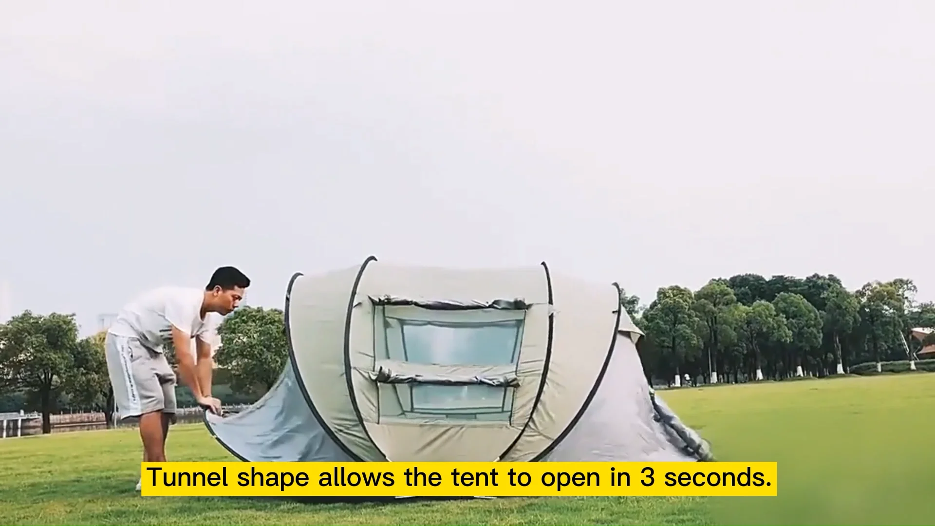 Rouser Outdoor Leisure Tunnel Hiking Pop Up Waterproof Portable ...