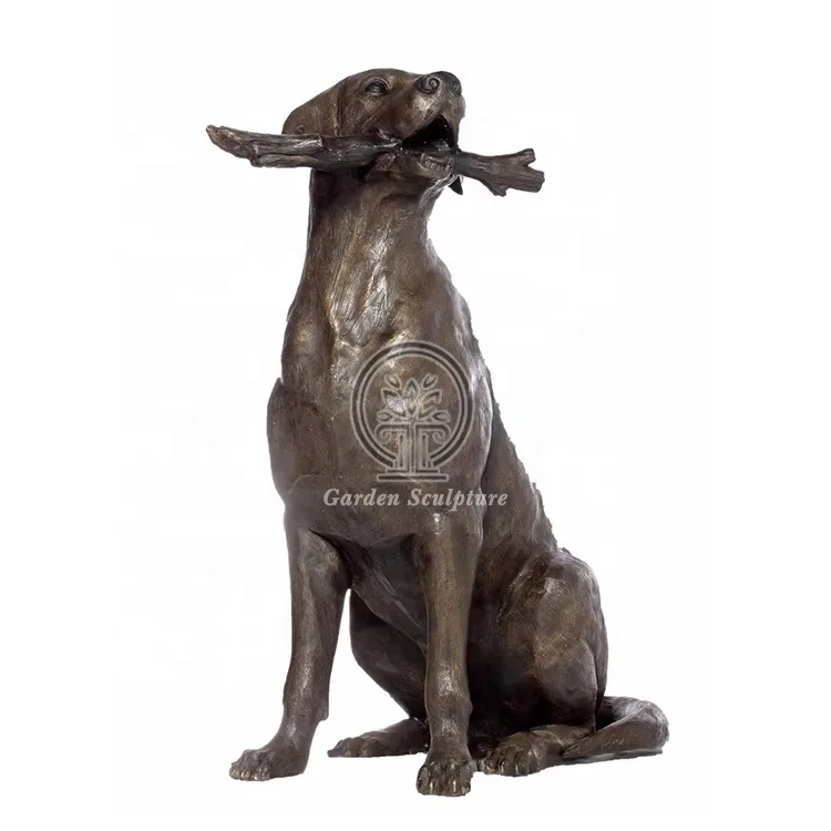 Custom Life-Size Labrador Statues Antique Dog Bronze Sculpture for Home ...