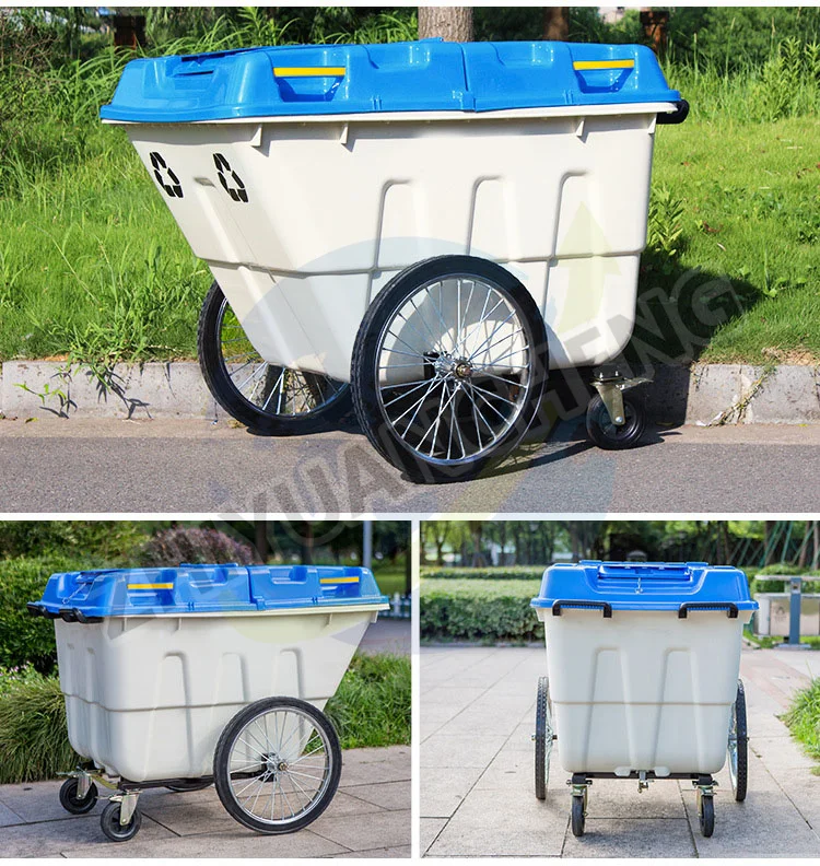 Eco-Friendly 400L Outdoor Wheeled Trash Container with Foot Pedal - OEM ...