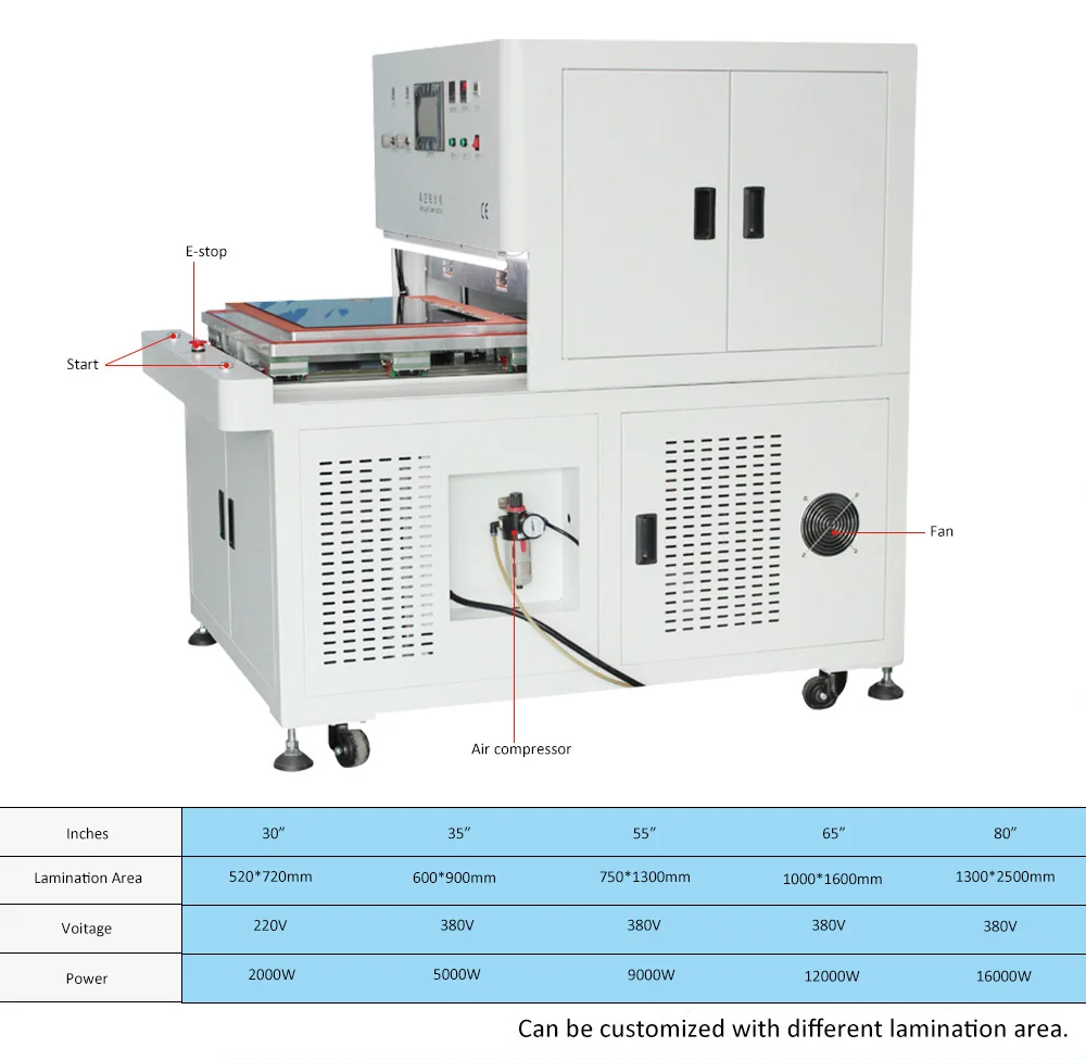 Optical Stack Bonding Machine For Touch Screen Oca Assembly 600x900mm - Buy Optical Stack ...