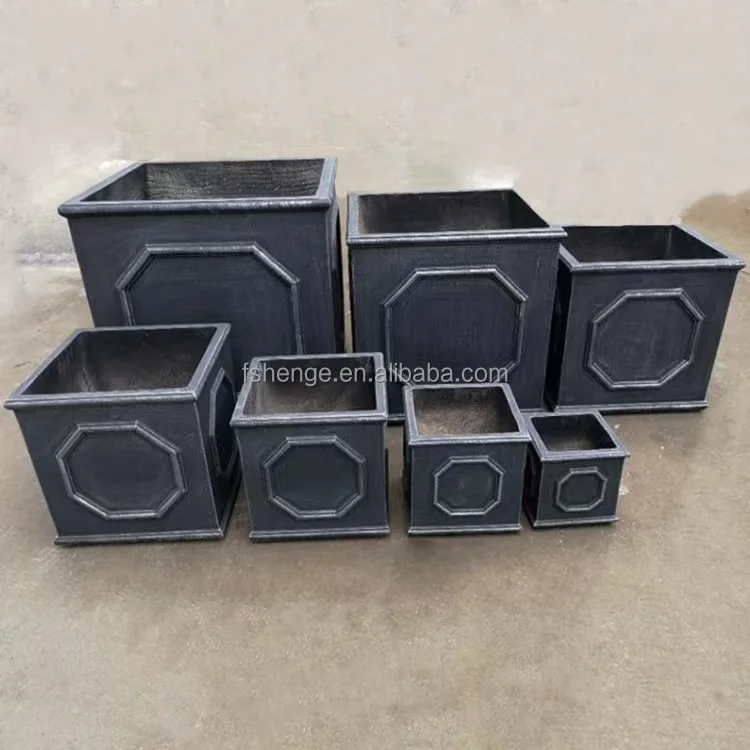 Home & Garden Light Concrete Fiberglass Flower Pots Cement Planter Pot ...